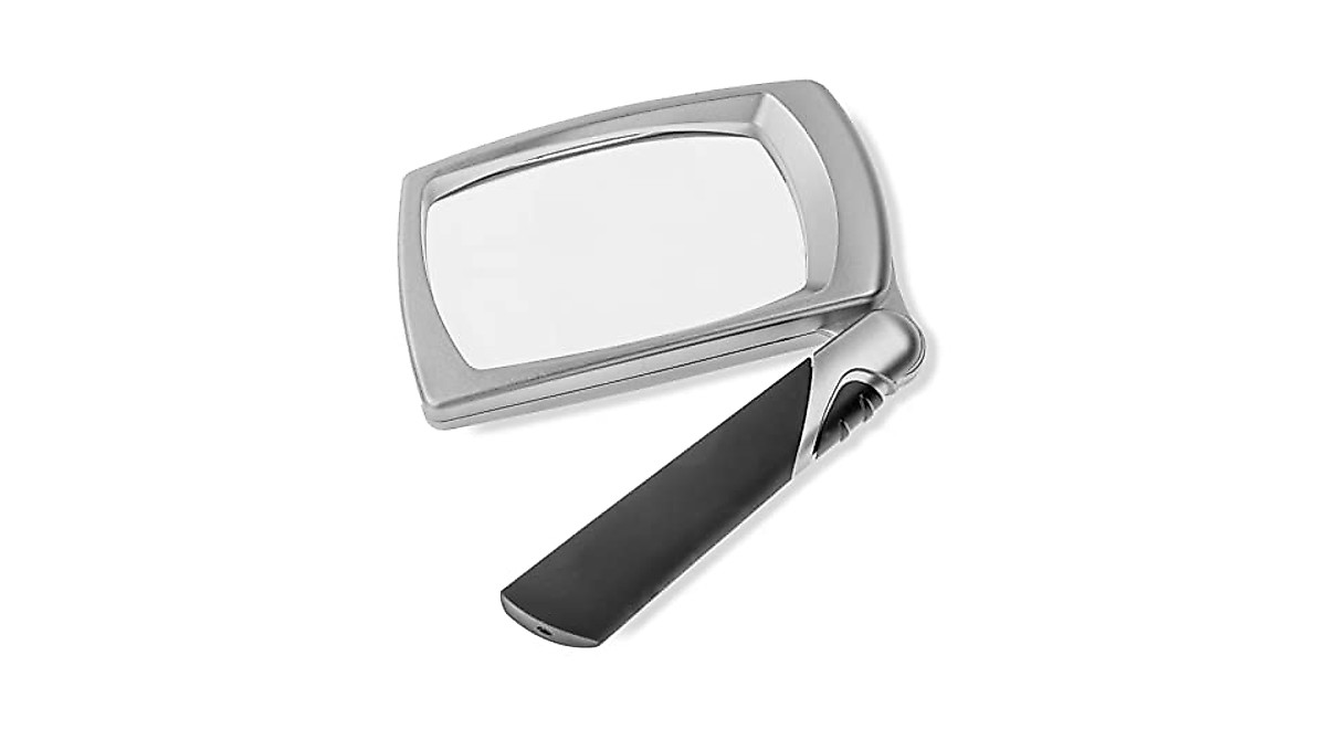 Carson LED Lighted 2.5X Rectangular Folding Magnifier