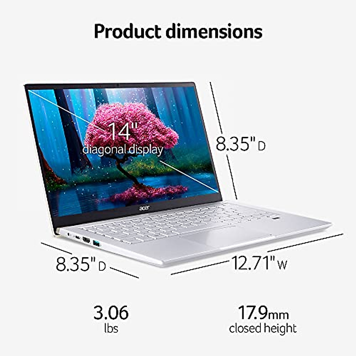 Acer Swift X SFX14-41G-R1S6 Creator Laptop | 14" Full HD 100% sRGB | AMD Ryzen 7 5800U | NVIDIA RTX 3050Ti GPU | 16GB LPDDR4X | 512GB SSD | Wi-Fi 6 | Backlit KB | Amazon Alexa | Windows 10 Home
