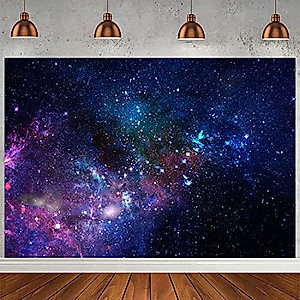 BUTFOBCA 7x5ft Outer Space Backdrop, Starry Galaxy Photo Backdrop, Planet Theme Background for Boy Girl Birthday Party Photography Decorations Banner, Photo Booth Studio Supplies Props(Vinyl)