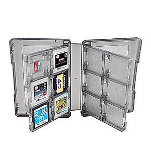 26-in-1 Game Holder Card Case with Fits up to 22 Games 2 SD Cards 2 Micro SD/TF Cards and 2 Stylus Pens for NEW 3DS / NEW 3DS XL / NEW 3DS LL / 3DS XL -black
