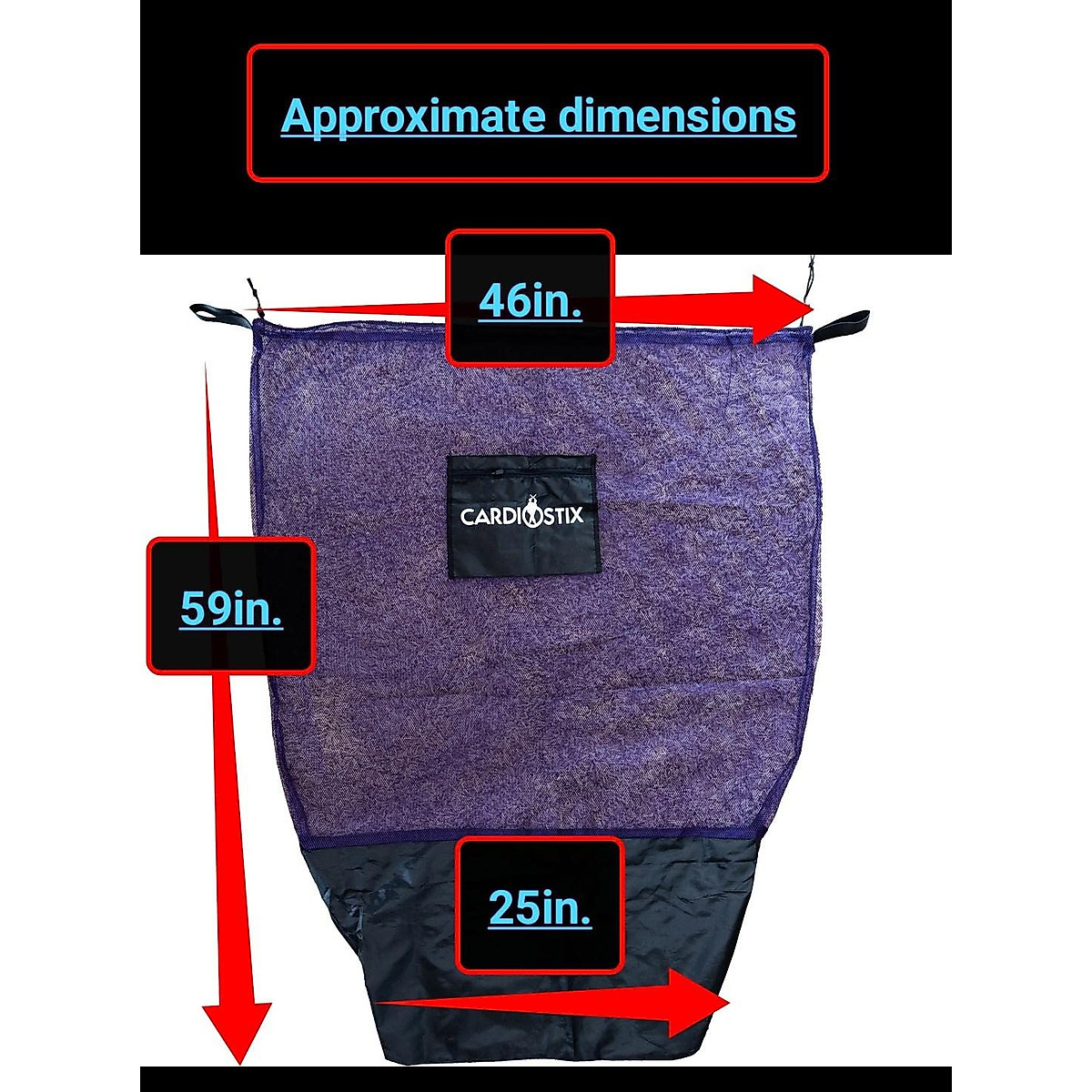 Cardiostix Bucket Ball Hauler for Cardio-Drumming | Drumsticks, Premium Mesh, Fitness, Aerobic Class, Caddy, Pound, Exercises & Workouts (Listing is for The 1 mesh Bag only)