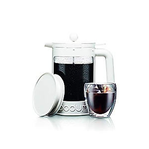 bodum Bean Cold Brew Coffee Maker, 51 Oz, Bright White