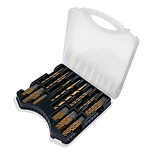 ZKH 120-Piece HSS Titanium Twist Drill Bit Set for Metal & Wood - High-Speed Steel Bits for Steel, Aluminum, Copper, Brass, Bronze - Round Shank Drill Bits for Precision Drilling