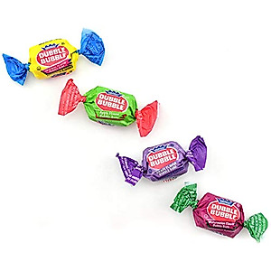 Tootsie Roll Dubble Bubble Gum - 300 Count Resealable Tub of Individually Wrapped Fruit and Bubble Gum - Original, Watermelon, Apple and Grape Flavors - Peanut and Gluten Free, 47.6 Ounce