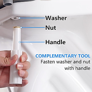 RAINGOWN Toilet Tank to Bowl Gasket Kit for American Standards Toilet Part Champion 4 AS738756-0070A, 3 Inch Toilet Tank Replacement Kit Includes Gasket & Bolt Kit with Handle