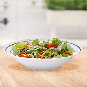 WNA Masterpiece 15 Count Plastic Bowls, 10 oz, White