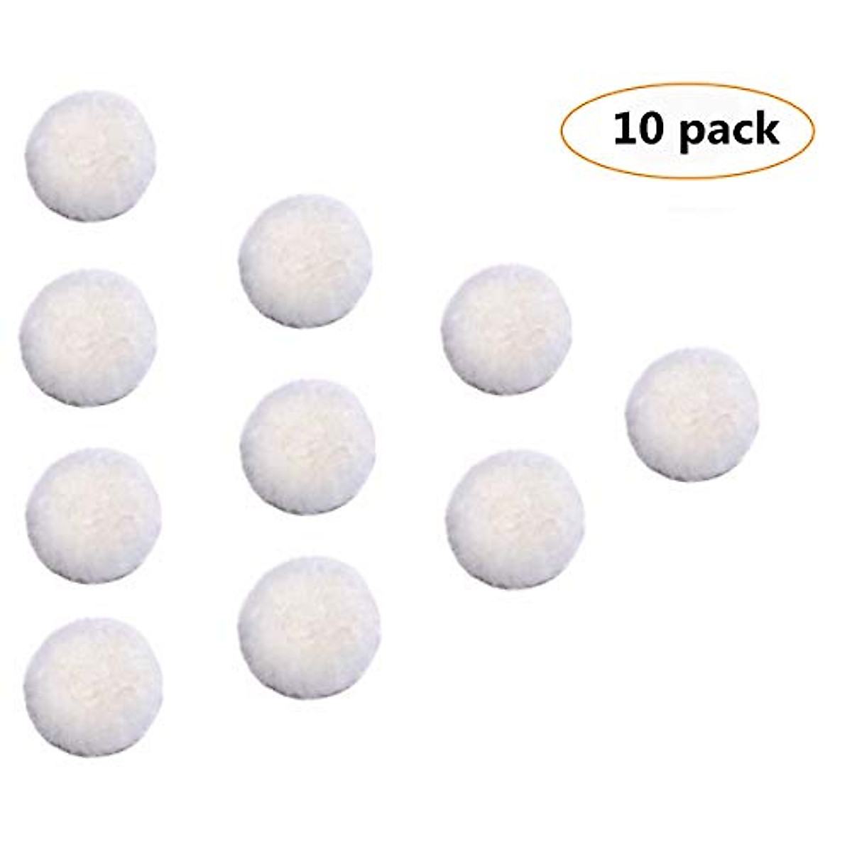 GRACEFUR Lambs Wool Polishing Buffing Pad Hook and Loop Soft Cutting Pad 3"/4"/5"/6"/7" Available Polisher for Auto Car (3"-10pack)