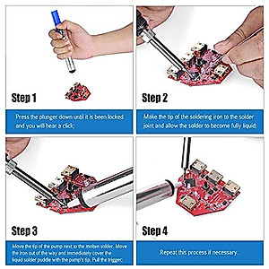 LDK Soldering Iron Kit Electronics, [Upgraded] Full Set 60W 110V Adjustable Temperature Welding Tool with 5pcs Different Tips, Stand, Tweezers, Sponge, Flux Pen, Solder Wire and User Manual