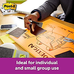 Post-it Super Sticky Big Notes, 15in x 15 in, 1 Pad, 2X the Sticking Power, Neon Orange (BN15)