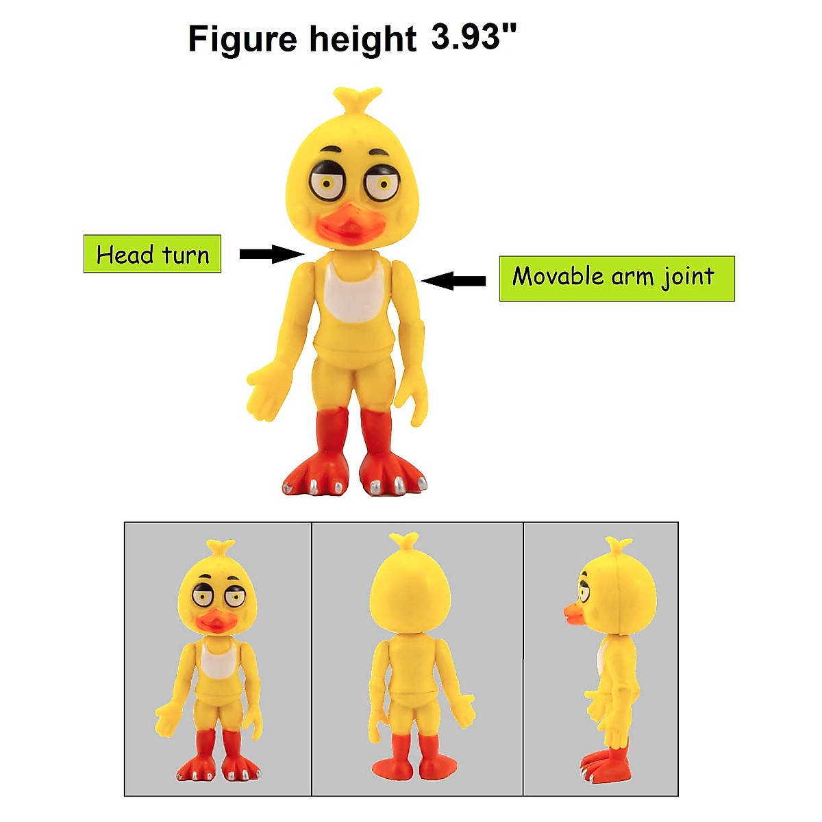 NA Toysvill FNAF Action Figures (Set of 6 pcs) | Inspired by Five Nights at Freddy’s Toys Figurines Set, Cake Toppers, Party Set, Collectible Toys for Kids, Height About 4 inches