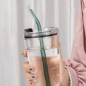 Hemoton Glass Straw Covers 10pcs Glass Straw Lid Protective Case Milk Transparent Straw Lids