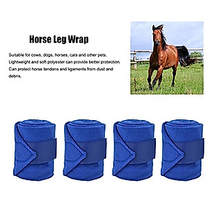 FOUF Horse Leg Warp, 4Pcs Self Adhesive Bandage Wrap Universal Size Leg Wraps, Horse and Pony Durable Nylon Leg Ice Gel Boot Wrap Cold Therapy for Hock, Ankle, Knee, Legs, Boots, and Hooves, Blue