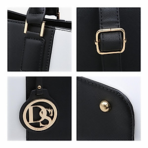 Dasein Satchel Purse Handbag for Women Large Shoulder Work Tote Bag With Matching Wallet