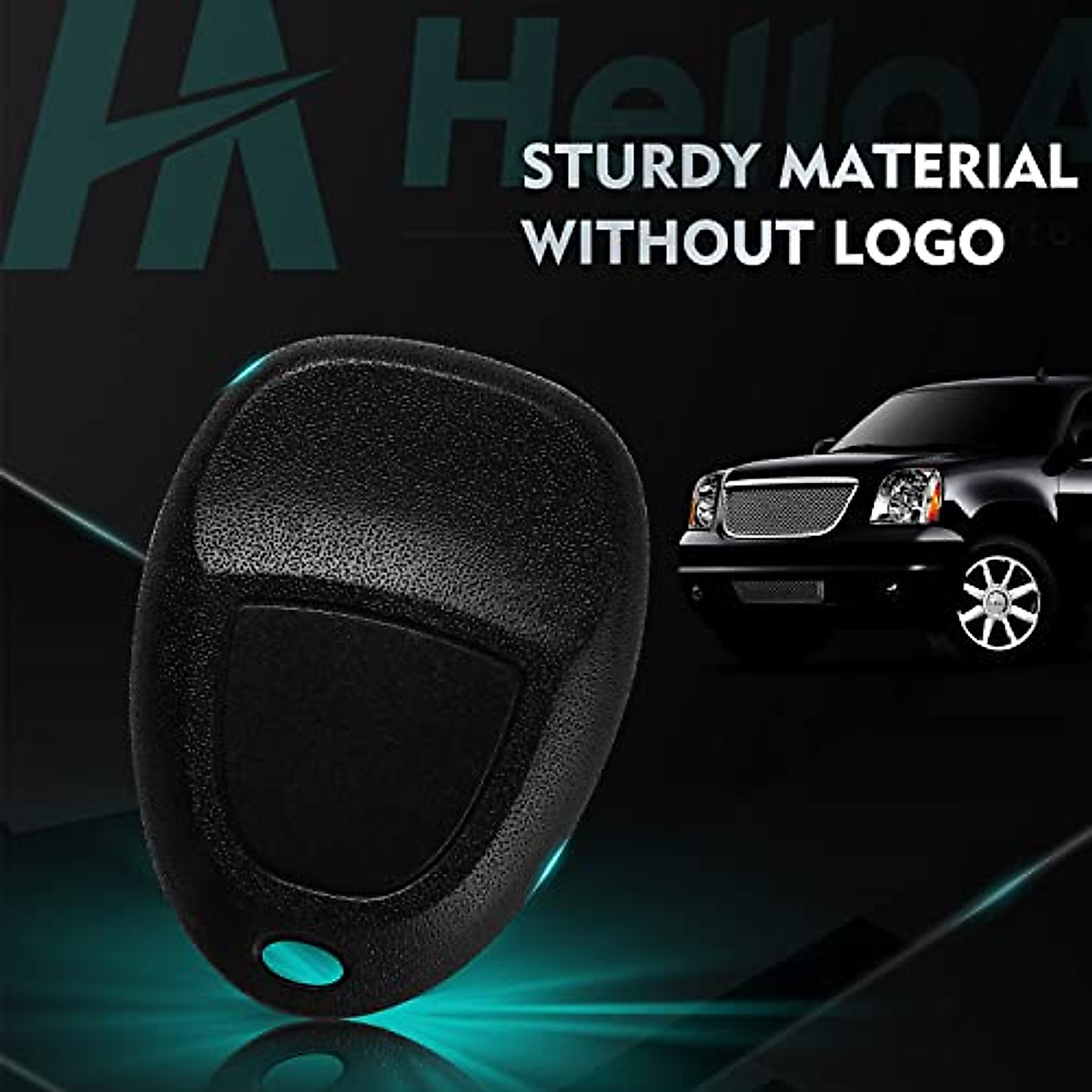 HelloAuto Key Fob Fit for GMC Yukon/Chevy Tahoe Suburban Traverse/Cadillac Escalade 2007-2014 Keyless Entry Replacement Remote Smart Key FCC ID: OUC60270 OUC60221