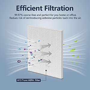 4 Pack C545 HEPA Replacement Filter S for Winix C545 Air Purifier, Replace Replacement for Winix S Filter Part 1712-0096-00 and 2522-0058-00