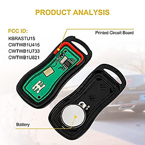 Pilida Keyless Entry Remote Control: Car Key Fob Compatible with Infiniti Nissan Armada Frontier Murano Pathfinder Quest Sentra Titan Versa Xterra| FX35 FX45 QX4 Replacement for KBRASTU15 (2 Pack)