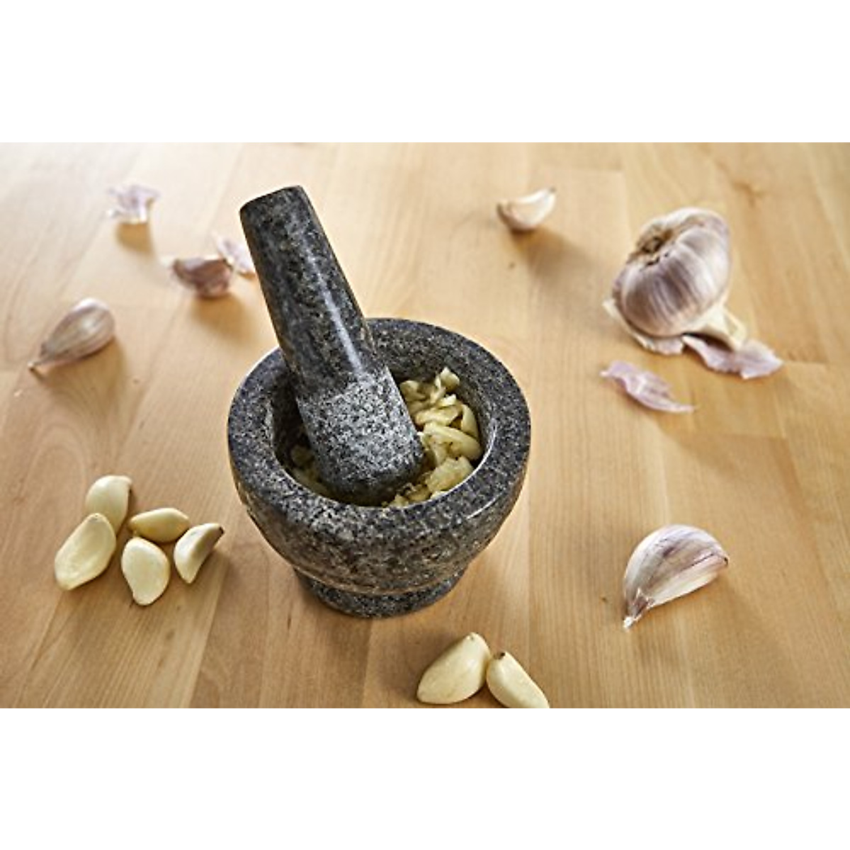 IMUSA USA Small Polished Mortar and Pestle, 3.75”, Granite