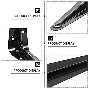 Cabilock Home Decor Cabinet Shelf 4 Sets Shelf Brackets Heavy Duty Black Iron Metal Floating Shelf Bracket Wall Shelf Bracket L Shape Shelves for Wall Mount Shelves Black Shelfs Heavy Duty Shelving