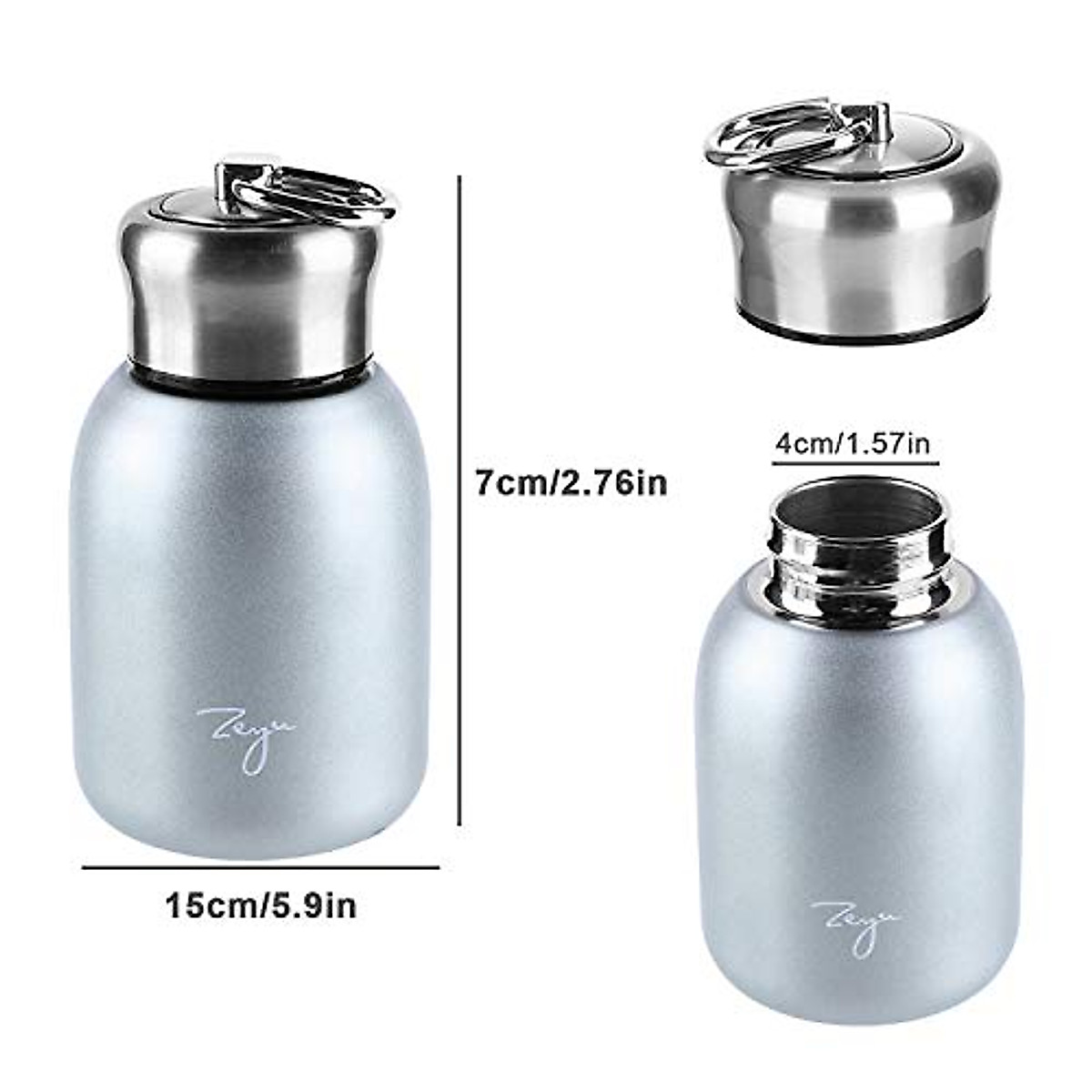 10.15oz/300ML Mini Thermal Mug Leak Proof Vacuum Flasks Travel Thermos Stainless Steel Drink Water Bottle Small Thermos Cups for Indoor and Outdoor by Floor88 (Green)