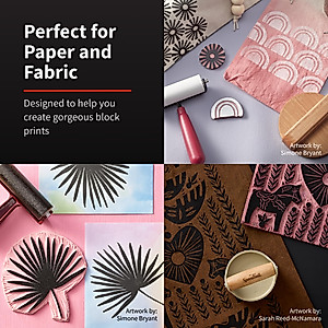 Speedball Block Printing Baren - Comfortable Wooden Handle, Made in the USA - 4 Inches