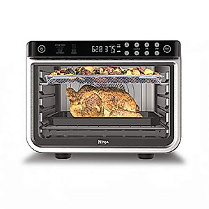 Ninja DT201 Foodi 10-in-1 XL Pro Air Fry Digital Countertop Convection Toaster Oven with Dehydrate and Reheat, 1800 Watts, Stainless Steel Finish