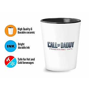 Father's Day Shot Glass 1.2oz - Call Of Daddy Parenting Ops - Awesome Birthday Gamer Dad Best Fathers Day