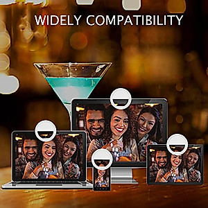 Selfie Ring Light,HONGDAYI Clip-on Selfie Light for Phone Camera 3-Level Brightness Small Mini LED Ring Light for Phone,Laptop,Computer,Tiktok,Photography,Video,Makeup (White)