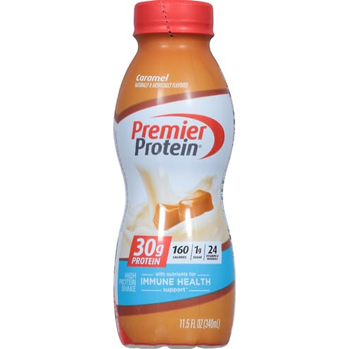Premier Protein Shake, Caramel, 30g Protein, 1g Sugar, 24 Vitamins & Minerals, Nutrients to Support Immune Health, 11.5 fl oz