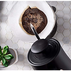 brim Temperature Control Electric Gooseneck Kettle with Capacitive Touch, Black