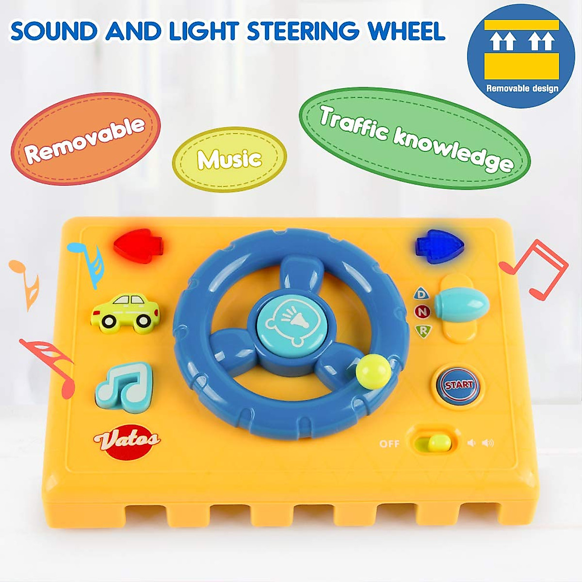 VATOS 5-in-1 Activity Cube Toys, Race Car Ramp Track,Toddler Toys, Montessori Stem Educational Cars Toys for 2 3 Years Old Boy and Girl, Great Gift as Toddler Boy Toys