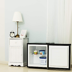 KUPPET Compact Upright Freezer, Single Door, Reversible Stainless Steel Door, Adjustable Removable (Silver, 1.1 Cu. Ft.)