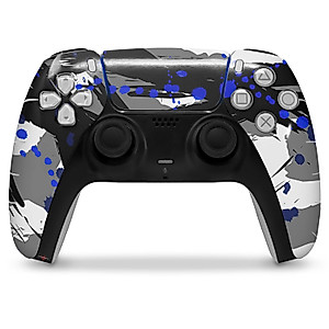 WraptorSkinz Skin Wrap compatible with Sony PS5 DualSense Controller Abstract 02 Blue (CONTROLLER NOT INCLUDED)