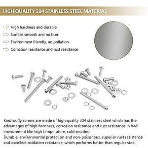 Kindroufly 562 Pieces M2 x 4/6 /8/10 /12/16 /20mm Button Head Socket Cap Screws Nuts Washers Assortment Kit, 304 Stainless Steel, Fully Machine Thread