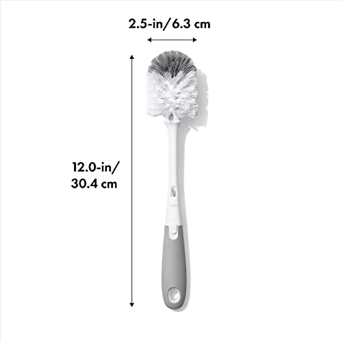OXO Tot Bottle Brush with Nipple Cleaner, Gray, 1 Count (Pack of 1)