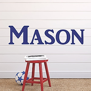 Boys Nursery Personalized Custom Name Vinyl Wall Art Decal Sticker 36" W, Boy Name Decal, Boys Name, Nursery Name, Boys Name Decor Wall Decals, Boy's Bedroom Decor, Plus Free 12" Hello Door Decal