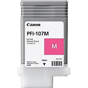 Canon PFI-107M 130ml Ink Tank for iPF680/685/780/785, Magenta