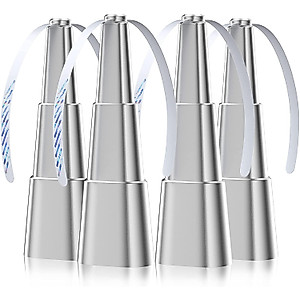 Grete Gotye Portable Battery Powered Food Fans for Tables Up to 15 Hours Working Time, Indoor Outdoor Mute Food Fan with Hook, Tabletop Fan for Home Restaurant Party Picnic Patio (4 Pack Silver)