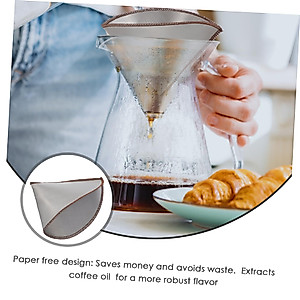 BRIGHTFUFU Stainless Steel Coffee Filter Screen Reusable Espresso Filter for Fine Brewing Coffee Filter Compatible with Various Coffee Makers and Easy to Clean
