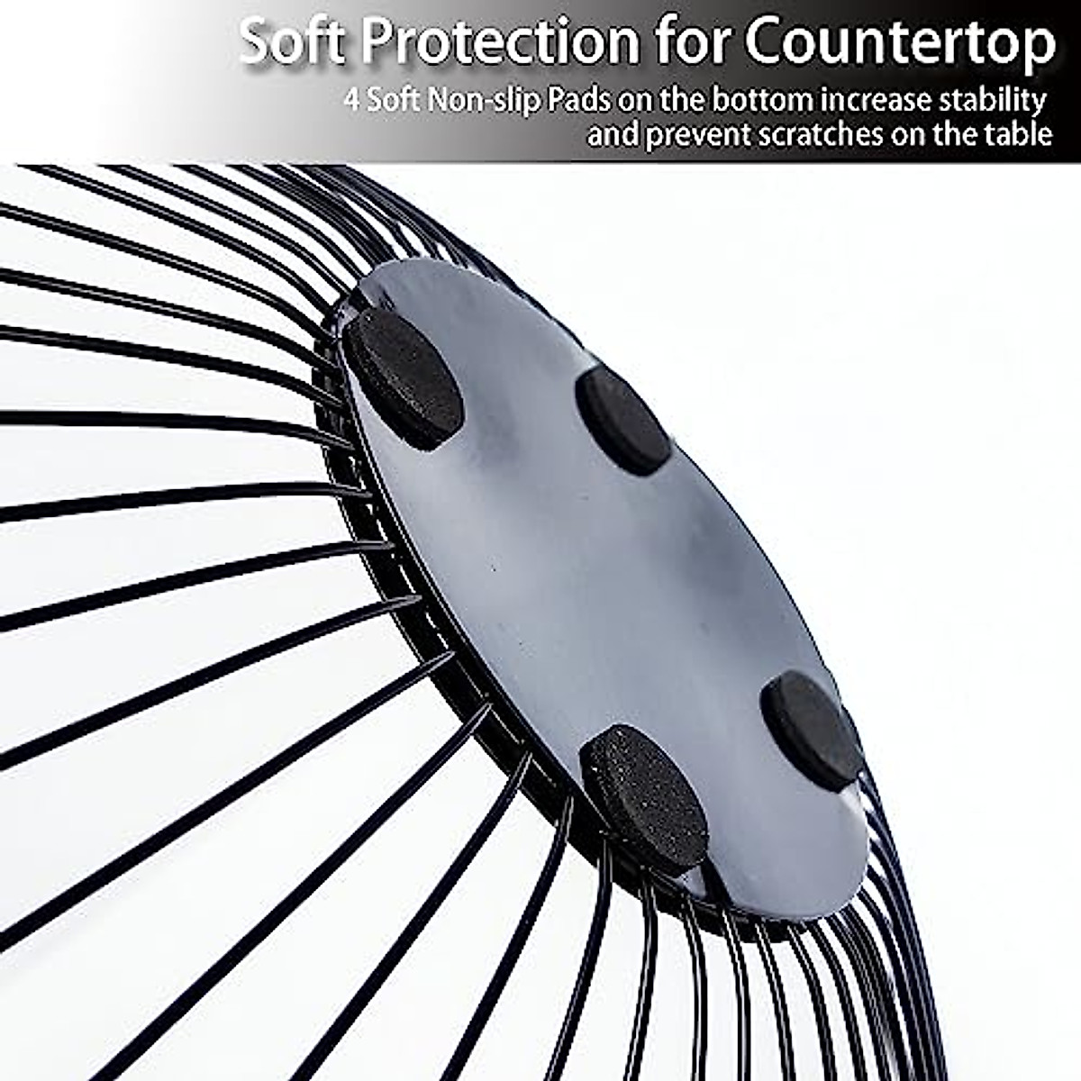 Teetookea Small Metal Wire Fruit Bowl, Rounded Square Fruit Basket, Minimalism Fruit Stand Serving Bowls for Kitchen Counter, Countertop, Home Decor, Table Decorative Hold Veggies, Bread, Snacks-Black