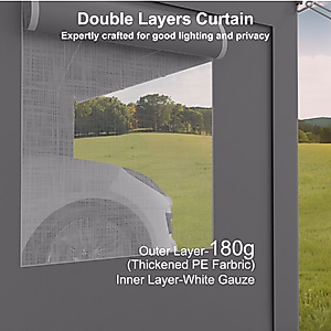 GarveeLife 13x20ft Carport Heavy Duty, Portable Garage with 4 Doors + 4 Window, Upgraded Carport with Reinforced Steel Poles, Uv Resistant Waterproof Tarp, Portable Carport for Car, Truck, Boat