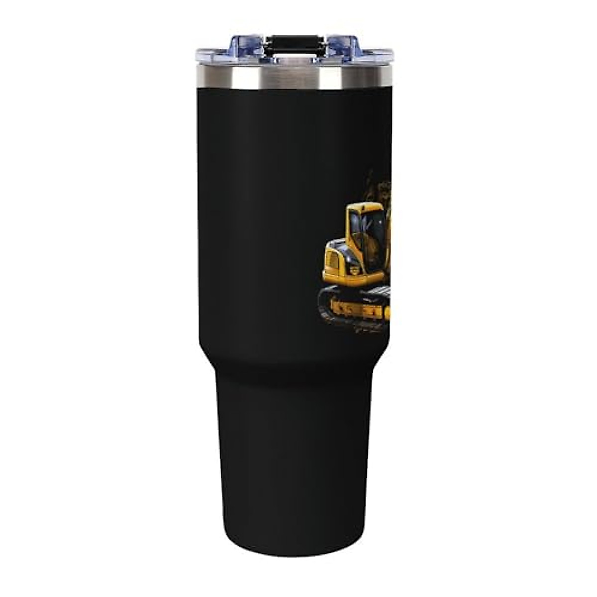 Construction Excavator 40 Oz Car Cup Stainless Steel Travel Mug Leak-Proof Insulated Tumbler with Handle Deep Blue-style
