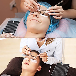 Maitys Eyelash Crystal Pallet Eyelash Extension Pallet Bigger Size Glass False Lash Tray Strip Adhesive Glue Holder(5.9 x 3.94 x 0.31 Inch,Clear)