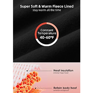 baleaf Women's Fleece Equestrian Shirt Long Sleeve Running Jacket Pullover Half Zip Thermal Horse Riding Cold Weather Gear Black M