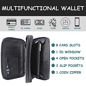 NGIL Canvas All in One Wallet, Wallet, Women Wallet, Wristlet Wallet, Zippered Wallet for Women (Desert Serape-Black)