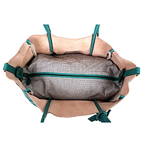 OLD TREND Genuine Leather Sprout Land Tote Bag (Aqua Ombre)