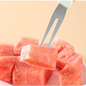 IFSAN USA, 3-in-1 Watermelon Fruit Fork, Slicer, and Cutter - Stainless Steel Watermelon Popsicle Cutter, Slicer Tool - Great Kitchen Gadgets, Perfect for Camping (Green)