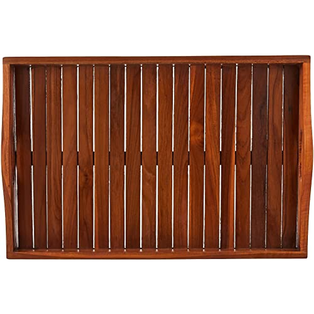 Bare Decor Vivi Spa/Serving Tray in Solid Teak Wood, Brown, 15.75x23.5