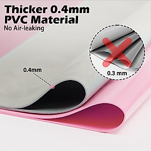 ROMPICO Inflatable Toddler Travel Bed with Safety Bumper,Portable Castle Toddler Bed with 4 Sides for Kids, Ideal for Vacation,Camping and Sleepover,Electric Pump Included (Pink)