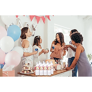 WaaHome Thank You for Celebrating with Us Water Bottle Labels Decorations, 24pcs Waterproof Pink Flower Bottle Labels Stickers for Wedding Baby Shower Bridal Shower Holiday Party Favors Supplies