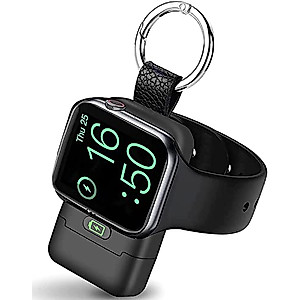 Portable Wireless Charger for Apple Watch,HUOTO【Upgraded Version】 iWatch Charger 1400mAh Smart Keychain Power Bank,Portable Magnetic iWatch Charger for Apple Watch Series 8/UItra/7/6/SE/5/4/3/2/1